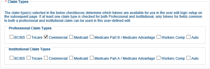 User Defined Edit Maintenance